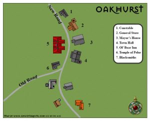Map Of Oakhurst For The Sunless Citadel - GM Wintermute