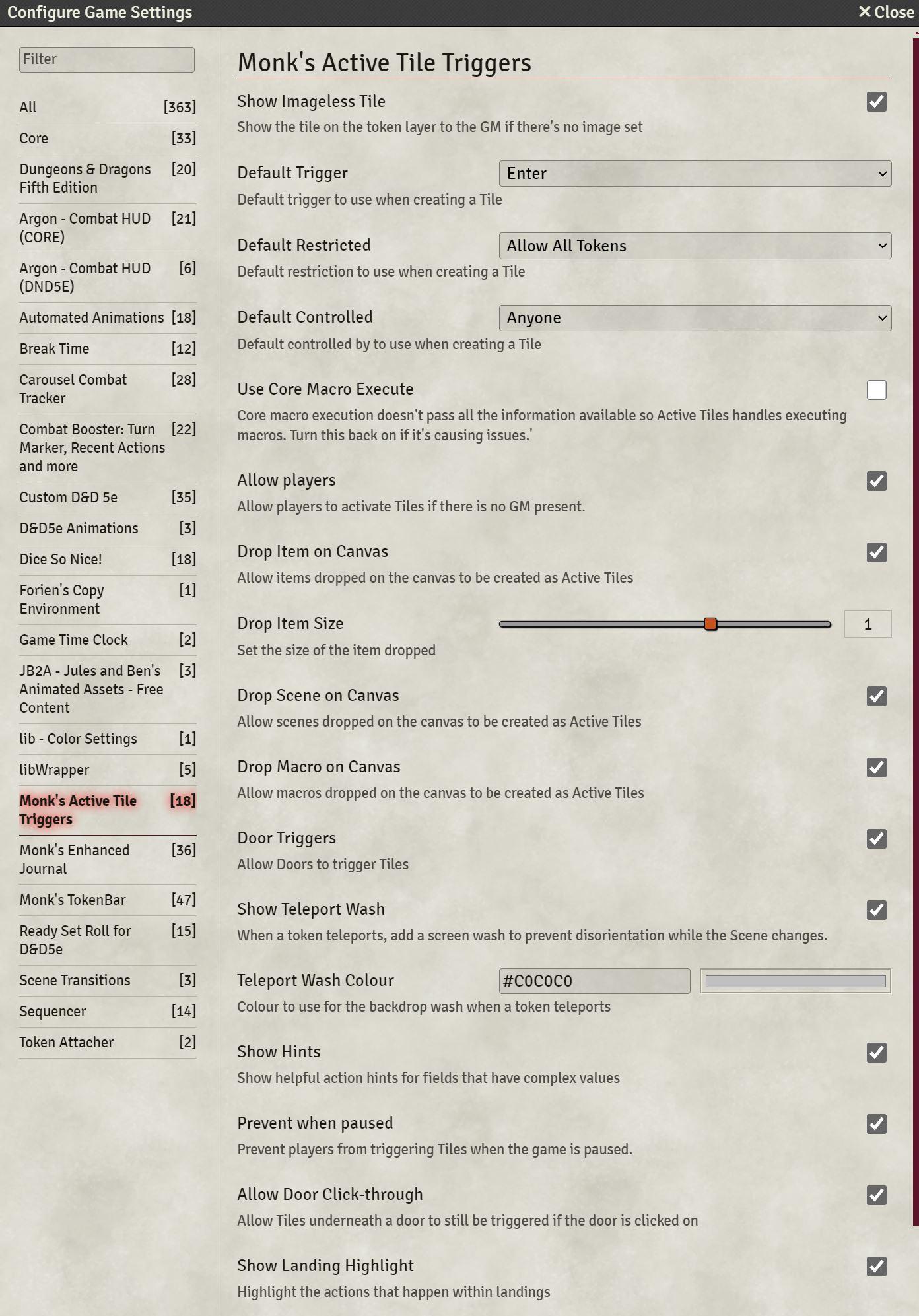 Monk's Active Tile Triggers - GM Wintermute