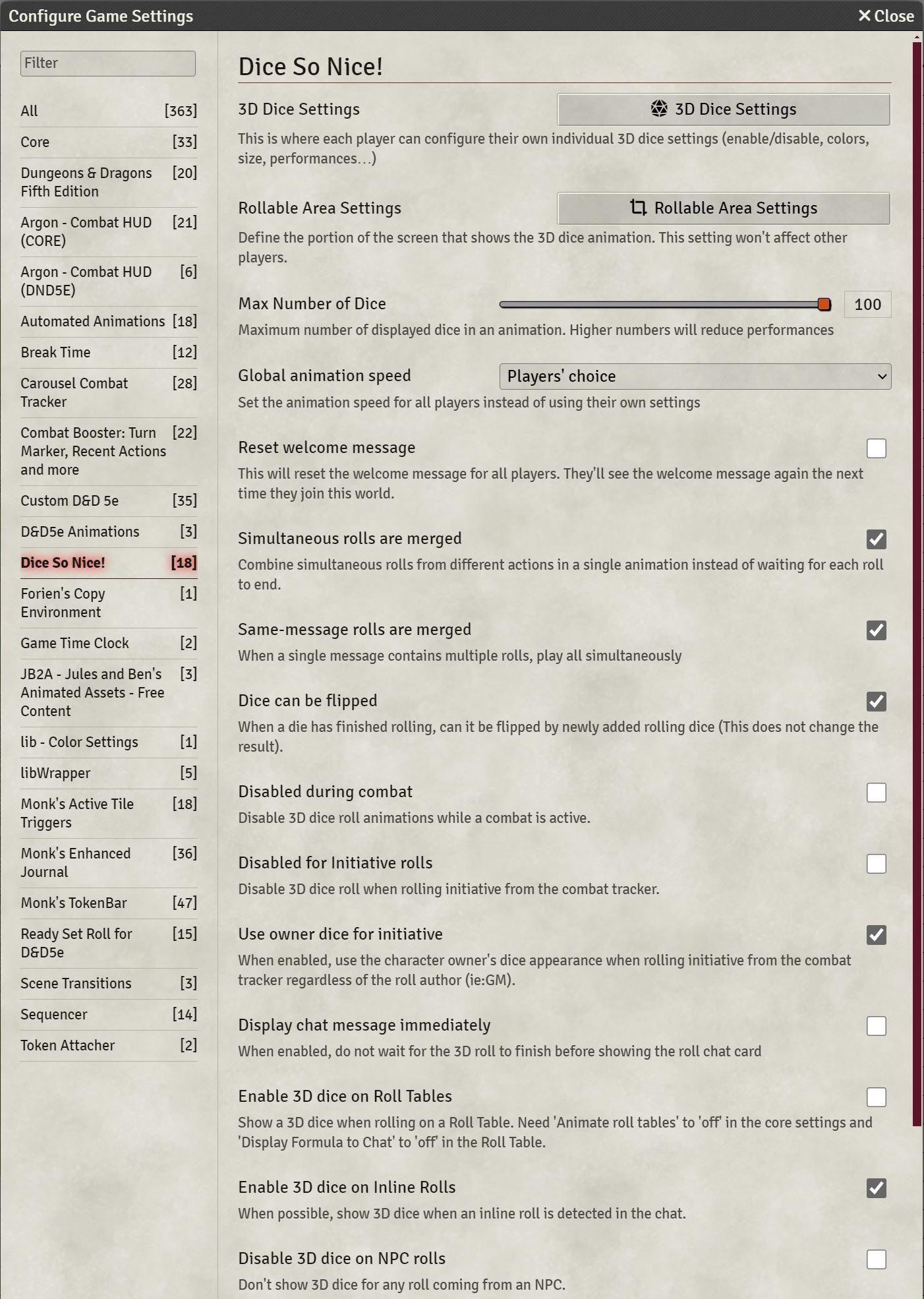 Dice So Nice - GM Wintermute