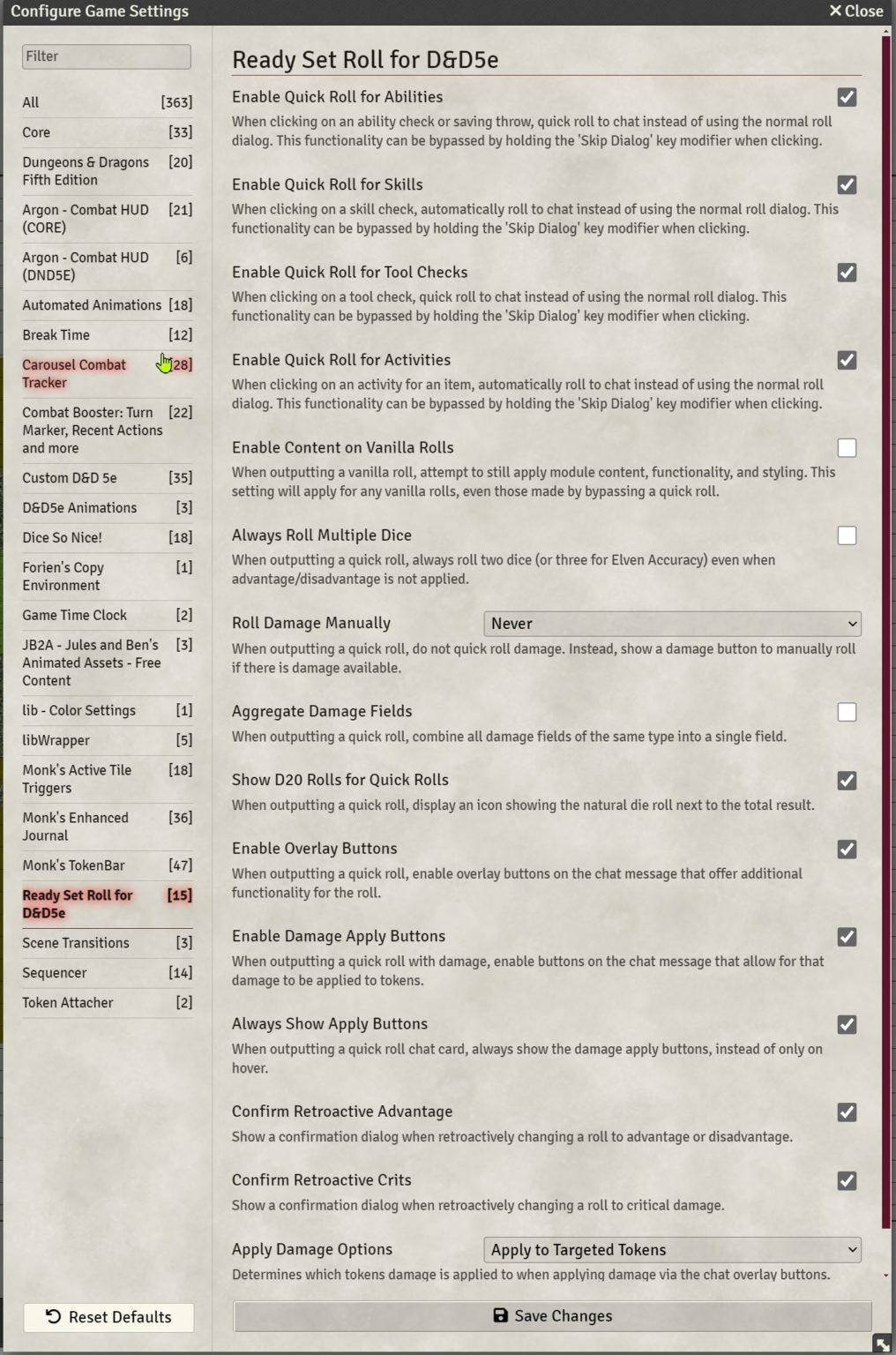 Ready Set Roll For D&D5e - GM Wintermute